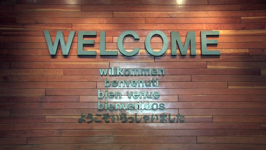 Stock video of welcome sign on wooden wall. zoom | 214561 | Shutterstock