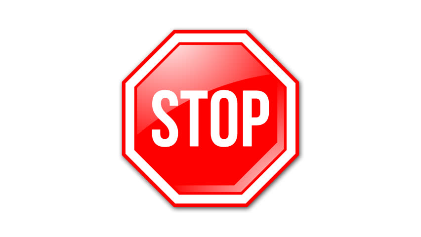 Rotating Red Stop Sign. Loop Ready Animation With Mask Included ...