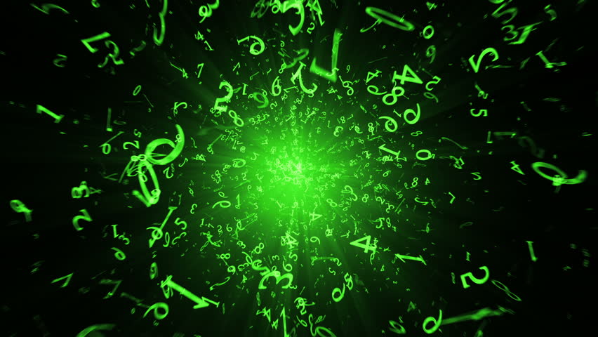 Animated Background with Numbers. Green Stock Footage Video (100% ...