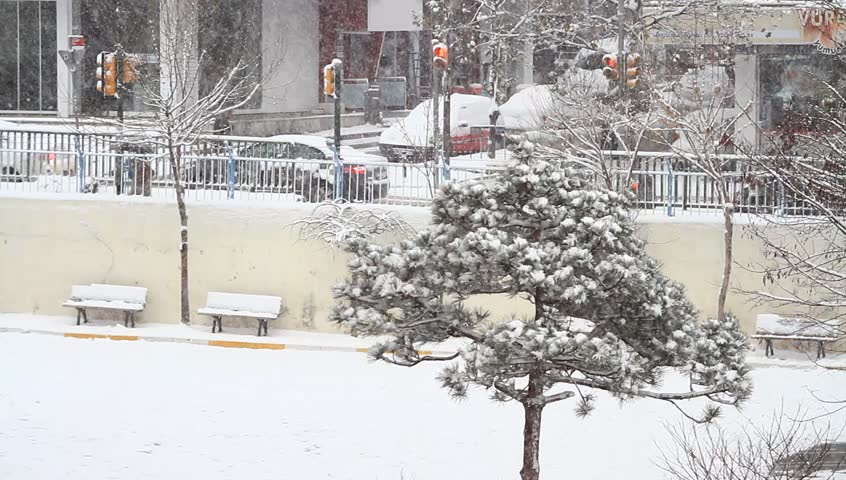 Blizzard and Snow Storm Scene Stock Footage Video (100% Royalty-free ...