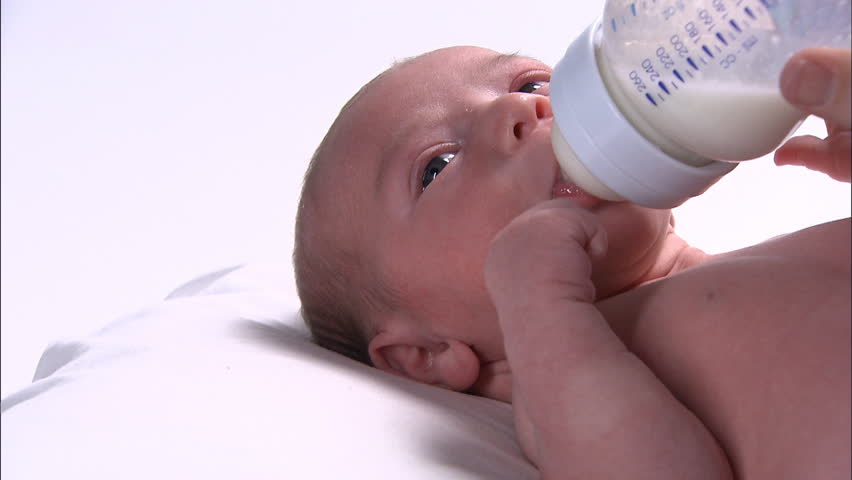 Feeding Newborn Baby Milk Stock Footage Video (100% Royalty-free ...