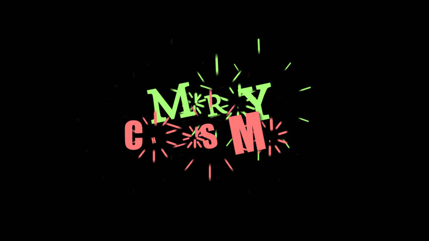 Merry Christmas + Alpha Channel Stock Footage Video (100% Royalty-free ...