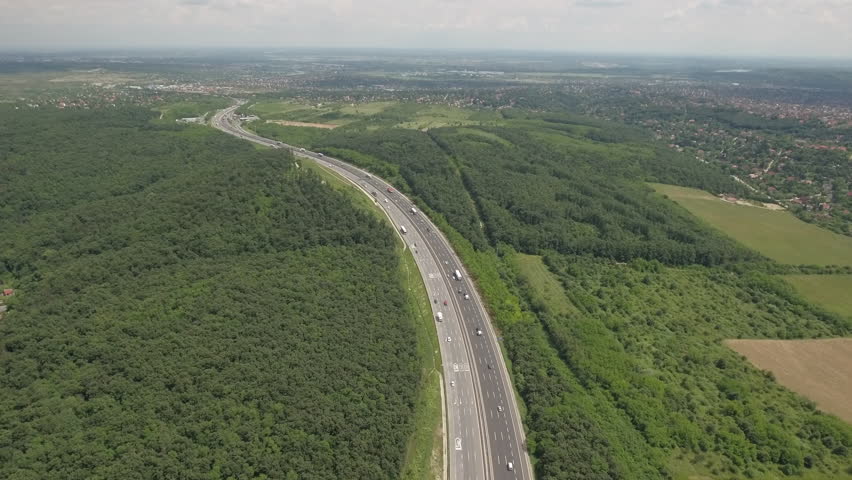 AERIAL Germany-Autobahn 7 South Towards Hanover 2007: Motorway A7 AND ...