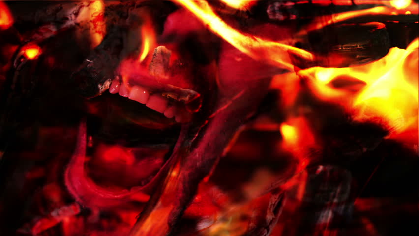 Demon Face Screaming in Hell Stock Footage Video (100% Royalty-free ...