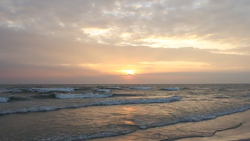 Sunrise Sea Horizon Boat Floating. Golden Sunset Ocean Horizon. Sea ...