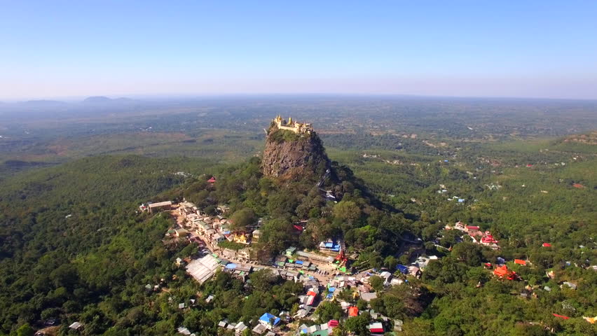 Mount Popa Aerial View, Bagan, Stock Footage Video (100% Royalty-free ...