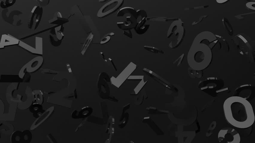 Black Numbers On Black Background. Stock Footage Video (100% Royalty ...