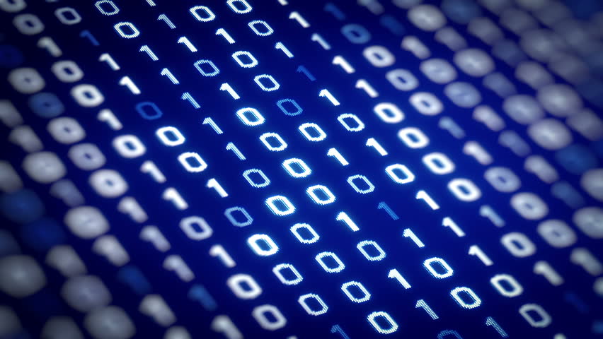 Concept Representation Of Binary Code. Binary Digits 1 And 0 In ...