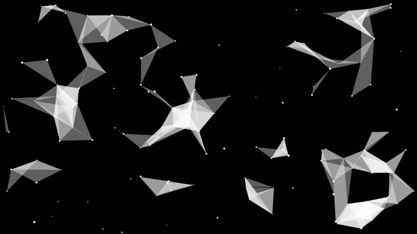 Seamless 3D Alpha Background Of Abstract Geometric Atomic Shape Bond ...