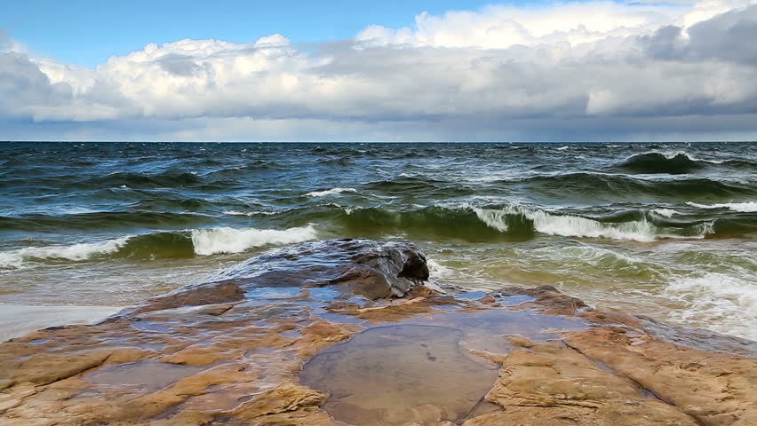 Lake Superior to the horizon in the Upper Peninsula, Michigan image ...