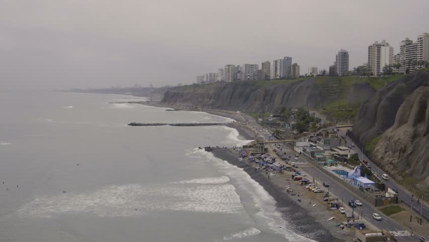 Lima Peru Aerial V6 Flying Stock Footage Video (100% Royalty-free ...