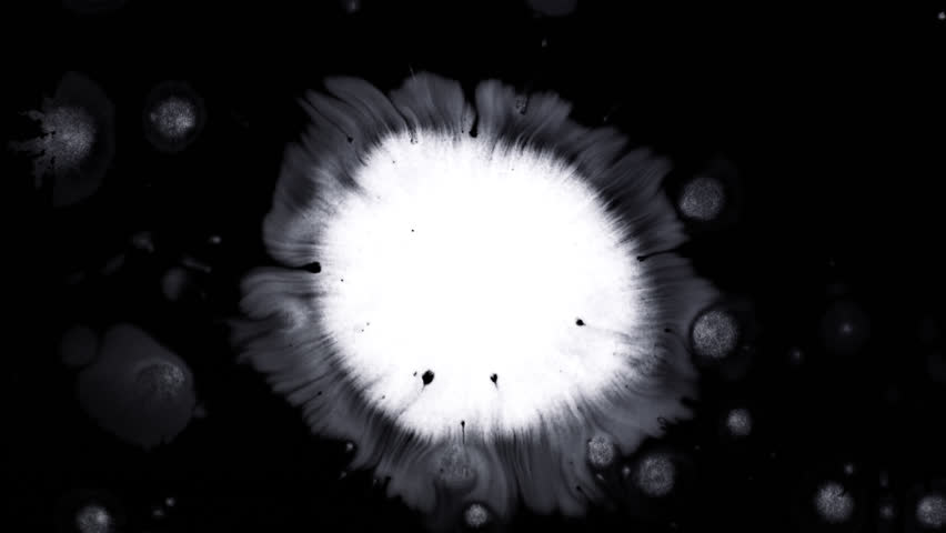 Beautiful White Watercolor Ink Drops Stock Footage Video (100% Royalty ...