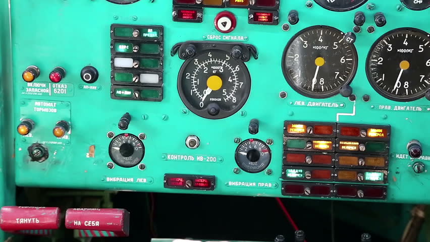 Old Aircraft Instruments Panel, Interior Of Old Airplane Since The ...
