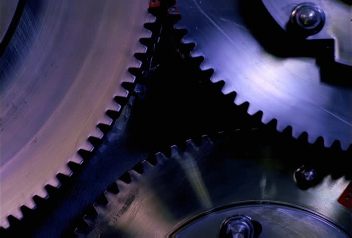 Portions of Two Interlocking Gears Stock Footage Video (100% Royalty ...