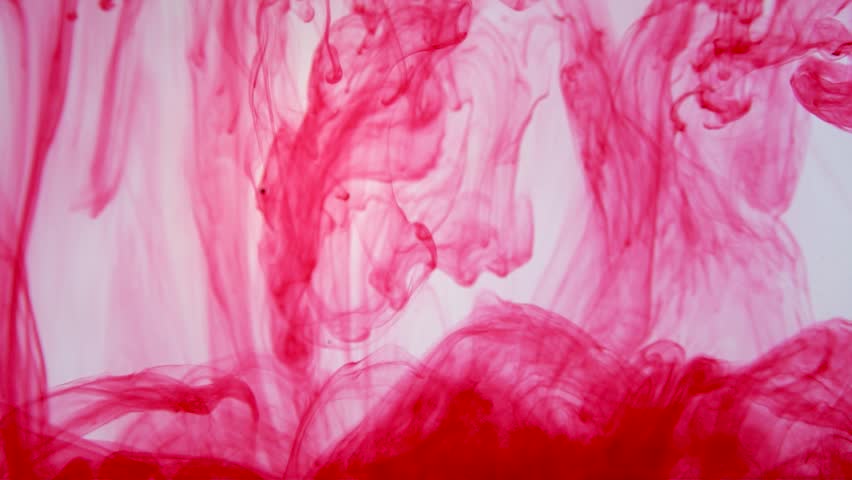 Color Drop Falling In Water Creating A Color Spread. Isolated On White ...