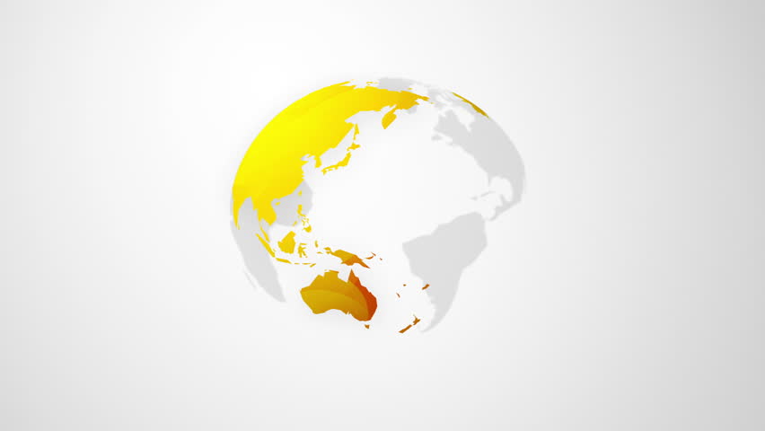 Yellow World Rotate Loop Abstract Stock Footage Video (100% Royalty ...