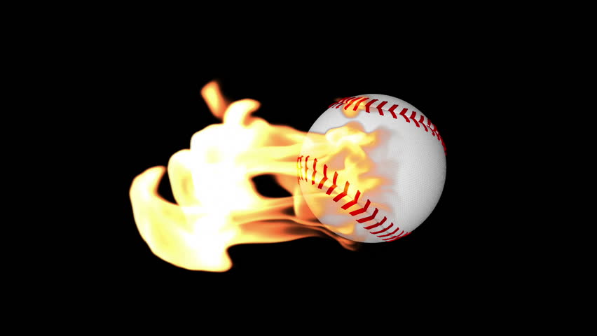 Baseball On Fire, Alpha Channel Stock Footage Video (100% Royalty-free ...