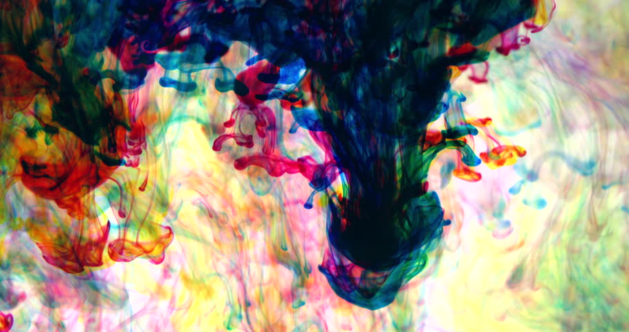 Beautiful Color Mix of Ink Stock Footage Video (100% Royalty-free ...
