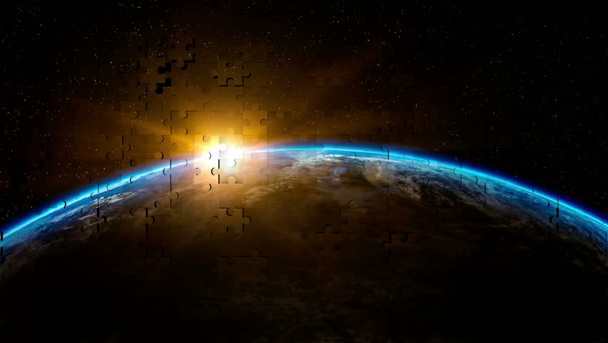 Puzzle World Map Falling Apart, Stock Footage Video (100% Royalty-free ...