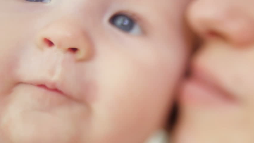 Close Up Of A Happy Three Month Old, Asian Baby Girl Wriggling Around ...