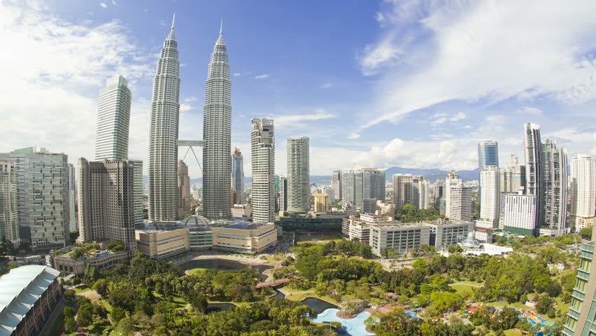 KUALA LUMPUR, MALAYSIA - CIRCA FEB 2014: 4K Timelapse, Cloudscape View ...