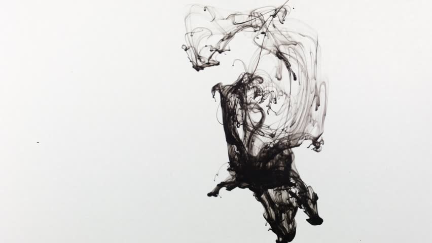 Black-and-white Footage Of Ink In Water Stock Footage Video 3555254 ...