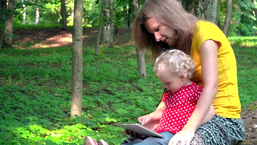 Stock video of babysitter woman with cute baby girl | 26254871 ...