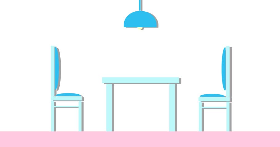 2d Cartoon Dining Room