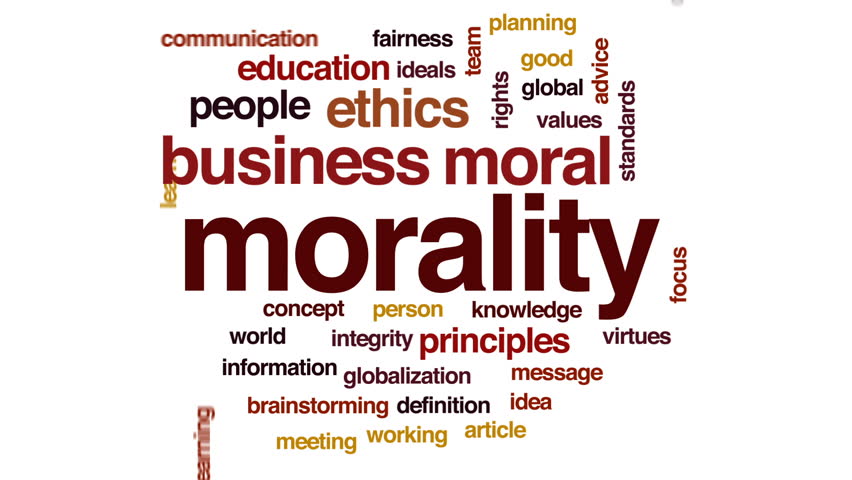 Stock Video Clip of Morality animated word cloud, text design animation ...