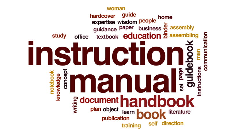 Instruction Manual Animated Word Cloud, Stock Footage Video (100% ...