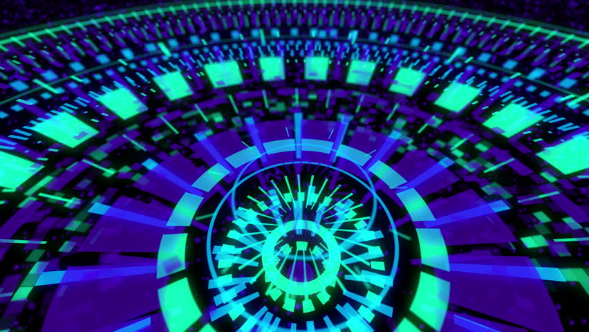 Techno HUD Stage Visual Loop For Concert, Night Club, Music Video ...