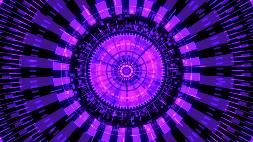 Techno HUD Tunnel Stage Visual Loop For Concert, Night Club, Music ...