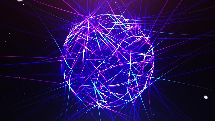 Abstract Neon Ball Made from Stock Footage Video (100% Royalty-free ...