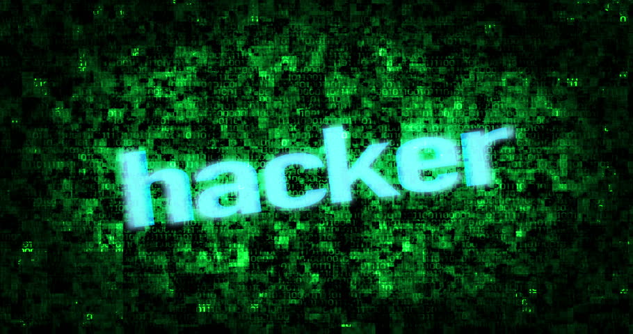 Stock video of word hacker with digital glitch and | 27104461 ...