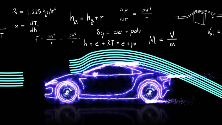 Seamless Car Animation Of Aerodynamics Theory And Physics Mathematical ...