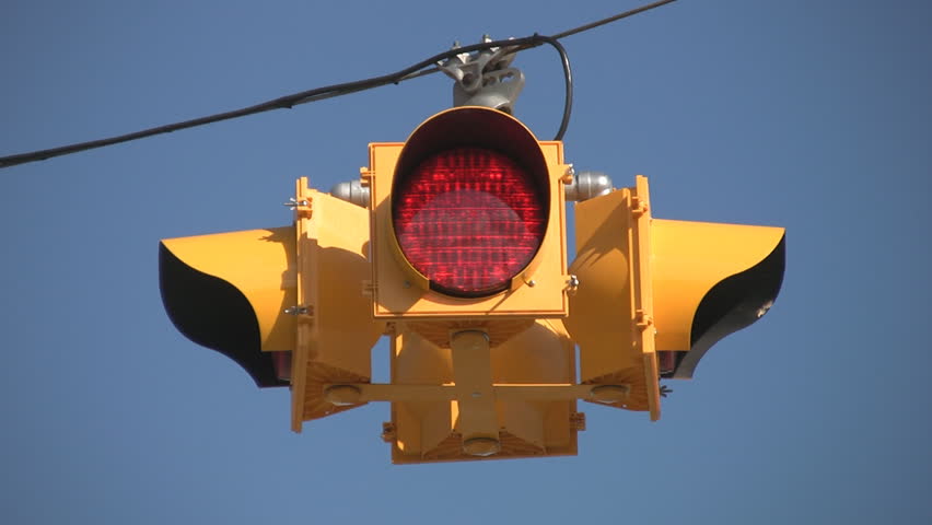Flashing 4-way Stoplight. Blue Sky Stock Footage Video (100% Royalty-free) 271261 | Shutterstock
