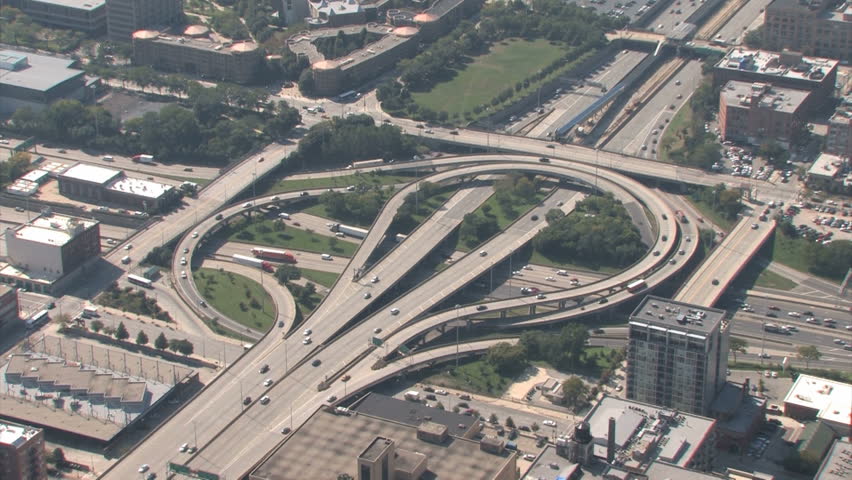 First Five-Level Interchange Highway In Dallas, Texas, USA Stock ...