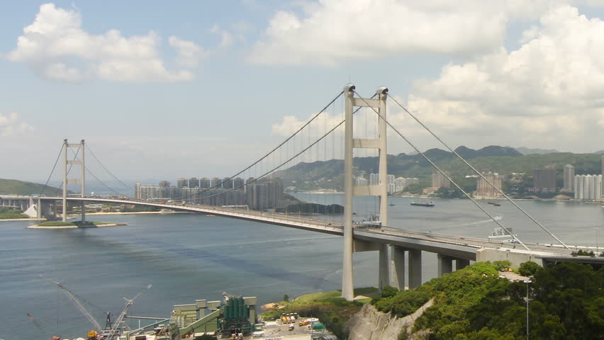 Stock video of tsing ma bridge at summer - | 2739041 | Shutterstock