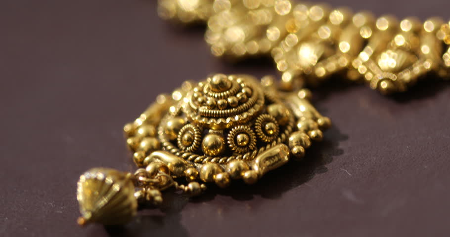 Gold Jewelry Macro Shot Stock Footage Video (100% Royalty-free ...
