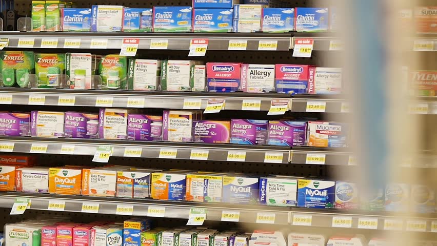 Camera Moves Along Snacks And Chips Food Aisle At Grocery Store ...