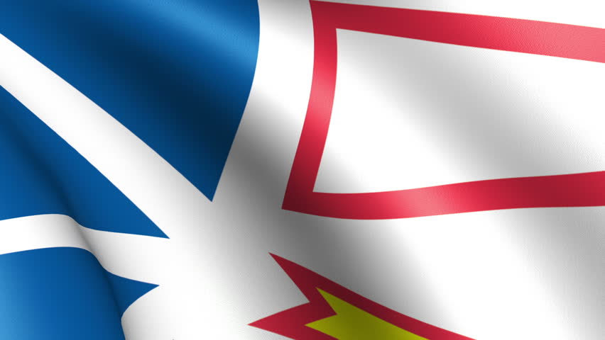 Newfoundland and Labrador Flag Stock Footage Video (100% Royalty-free ...
