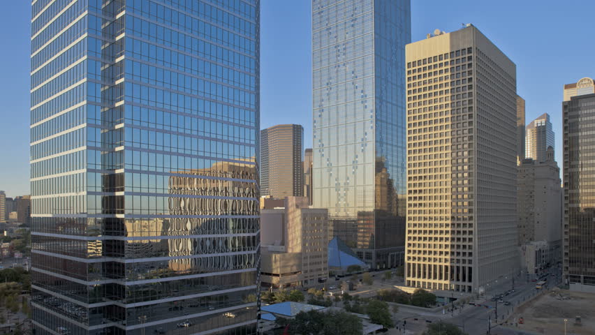 The Upper Portions Of Skyscrapers And High Rise Office Buildings Of ...