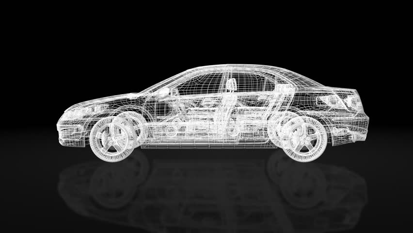 Rotation Of The Reticulated Model Of Car Stockvideos & Filmmaterial ...