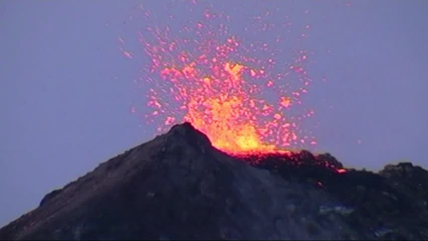 Volcano In Action Volcanic Eruption In Slow Motion Stock Footage Video ...