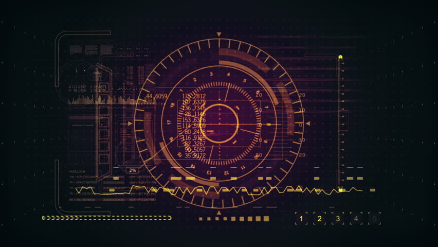 Blue Futuristic Techno Panels.FAST Moves Through Digital Target And HUD ...