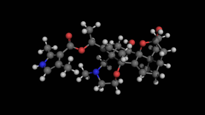 Ball And Stick Model Of Glucose Molecule With Animated Carbon Atom ...