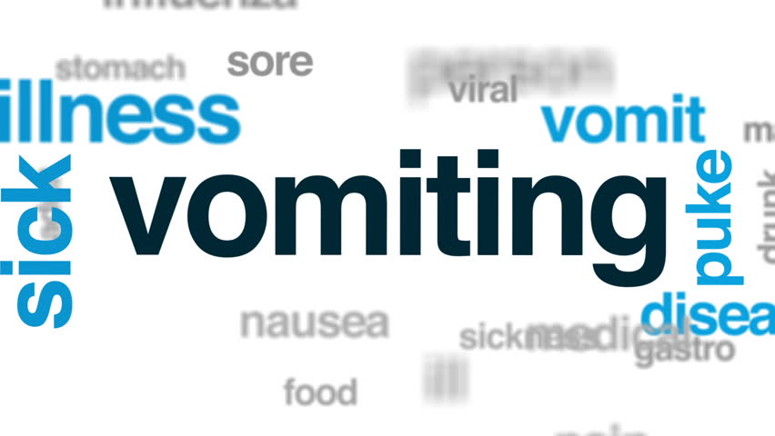 Stock Video Clip of Vomiting animated word cloud, text design animation ...
