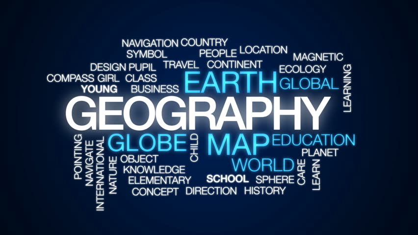 Geography Animated Word Cloud, Text Design Animation. Stock Footage ...