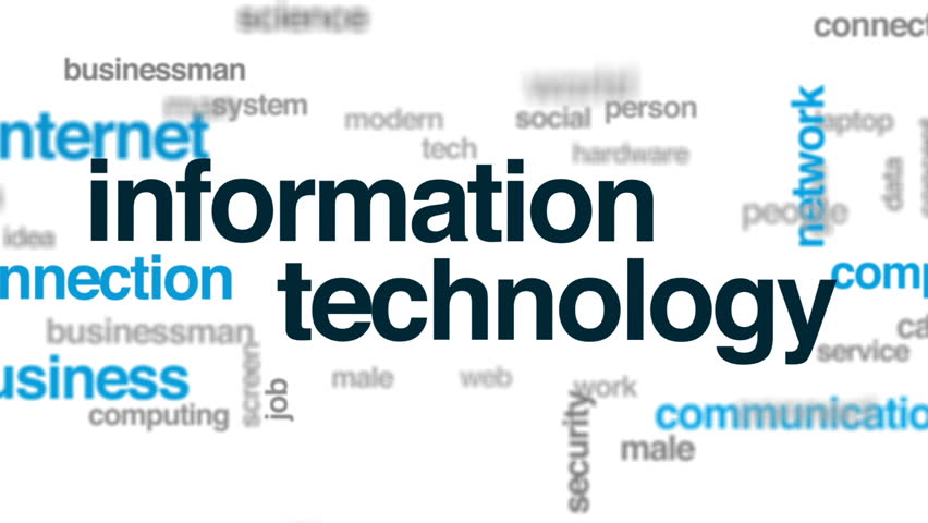 Information Technology Animated Word Cloud, Stock Footage Video (100% ...