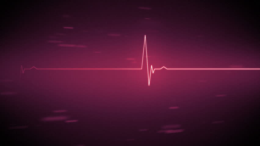Pink ECG Heart Monitor Line On Black Background Stock Footage Video ...